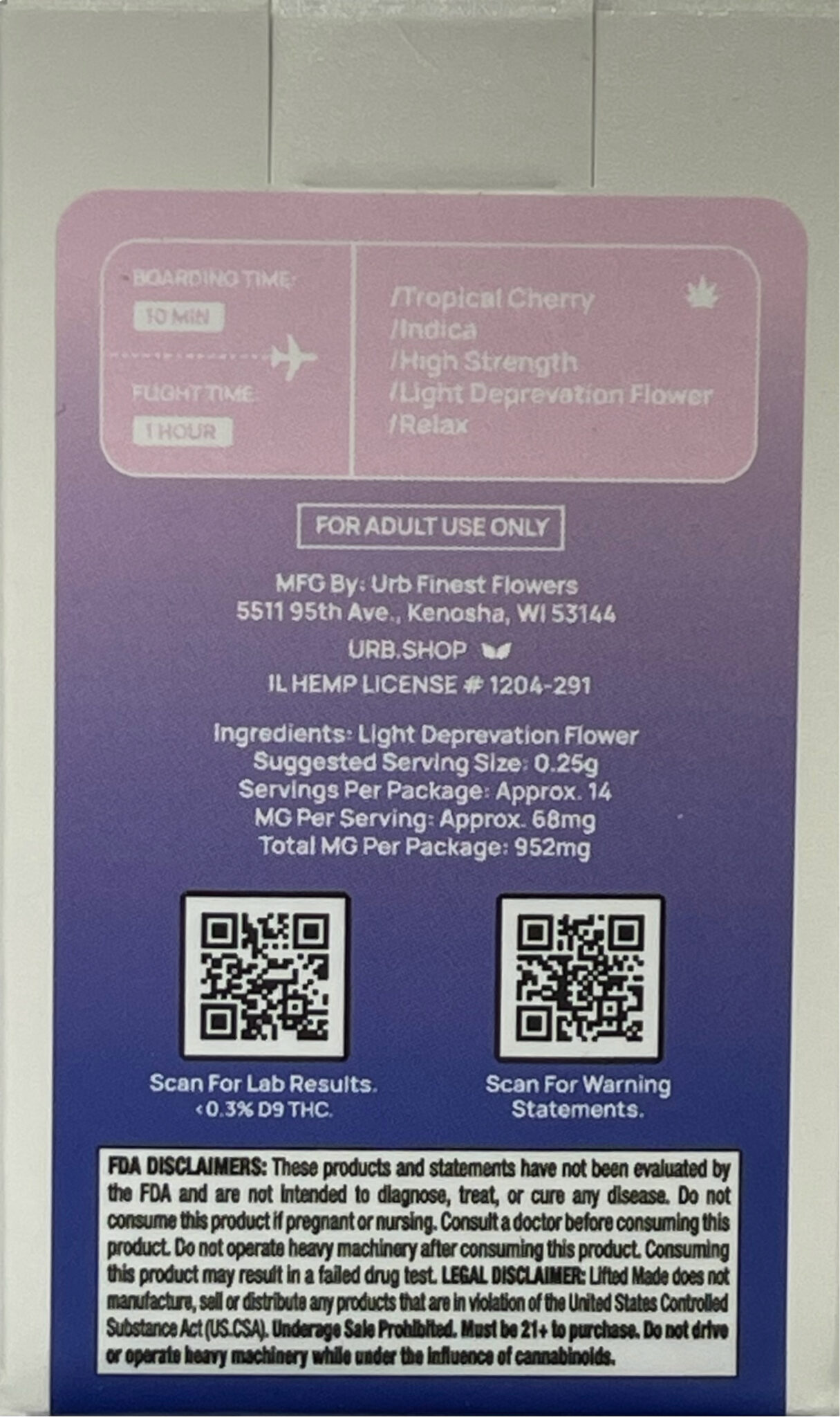 URB Premium Economy Flower 1Ct – Royal Smoke & Vapor Wholesale